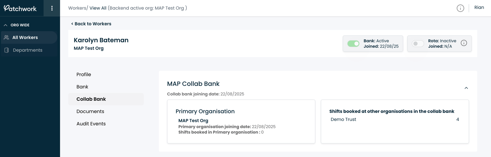 Collaborative staff banks with Patchwork