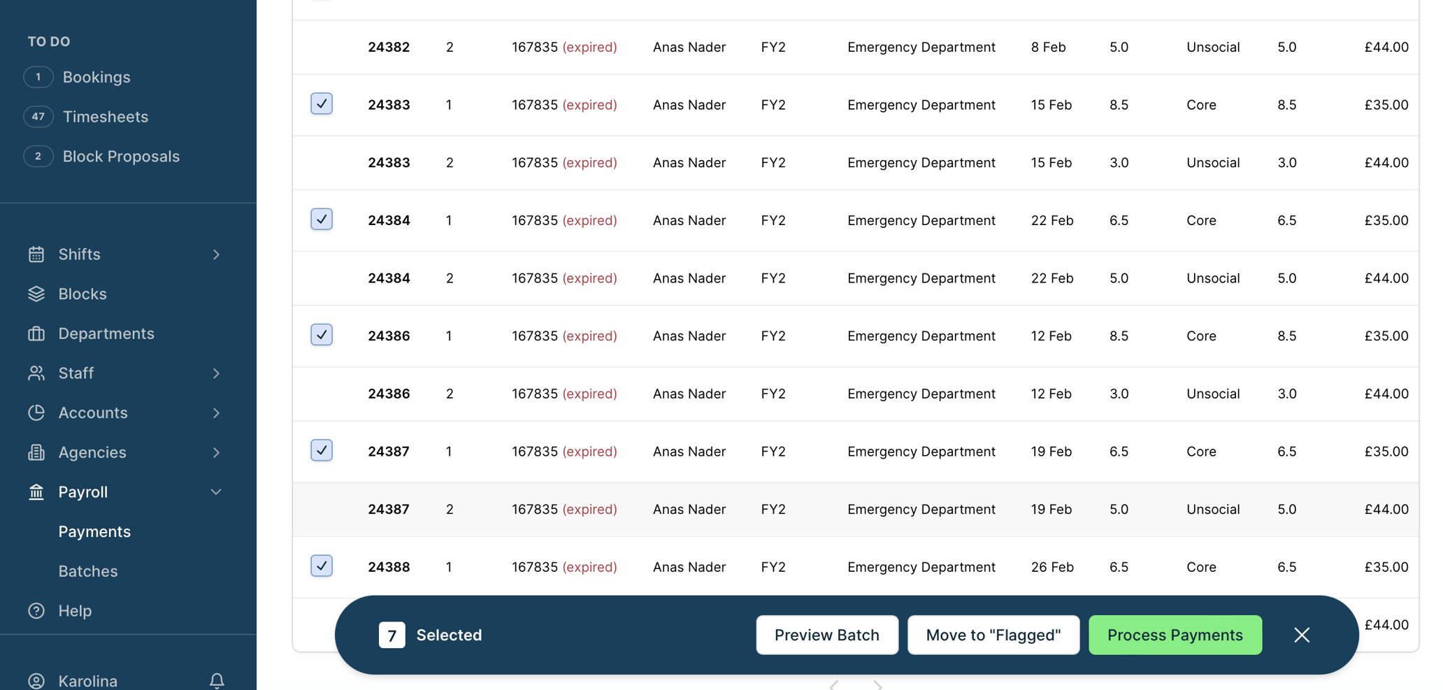 How do I process Collaborative Bank payments?