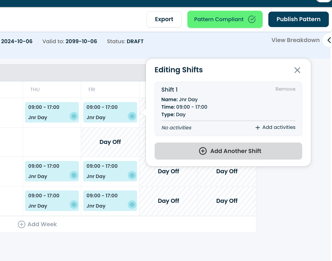 How do I create a roster from worker patterns?