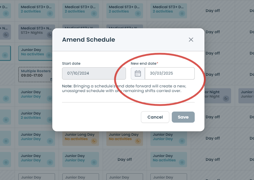 How do I add, amend or remove a worker on a live roster?